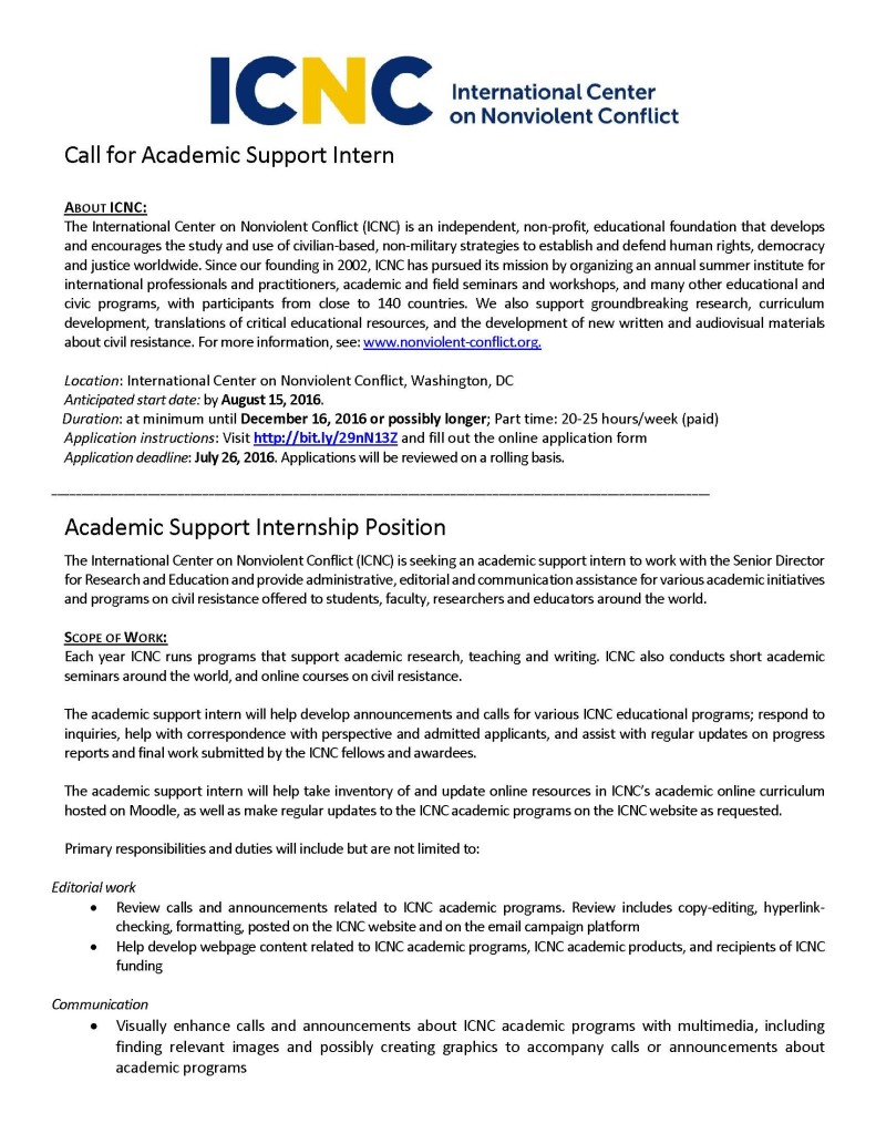 Academic Support Intern Call SummerFall2016_Page_1 | ICNC